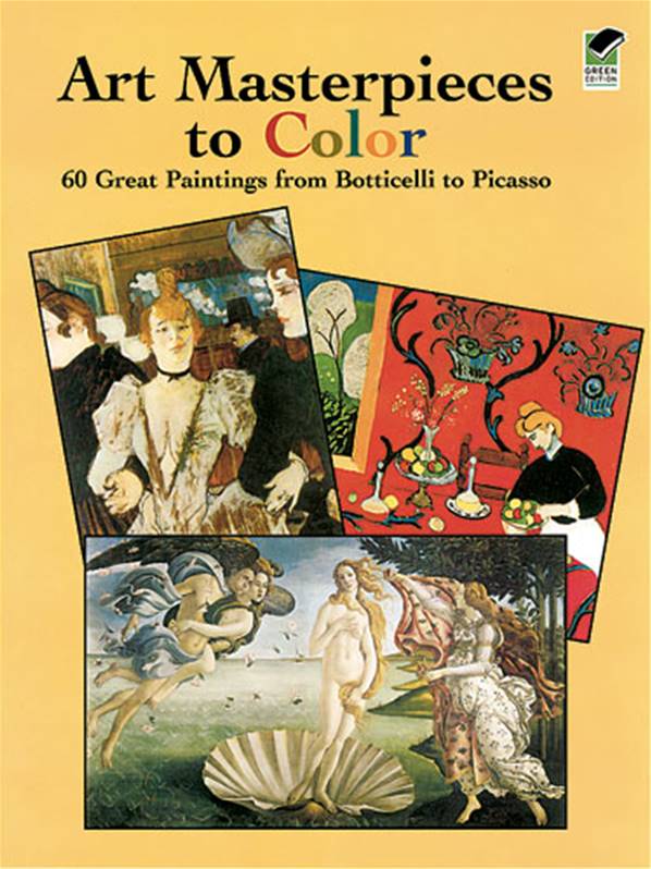 Art Masterpieces to Color - Dover Books