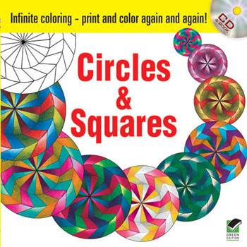 Infinite Coloring Circles and Squares CD and Book - Dover Books