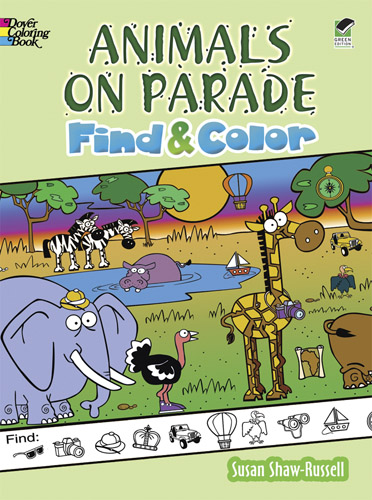 Animals on Parade Find and Color - Dover Books