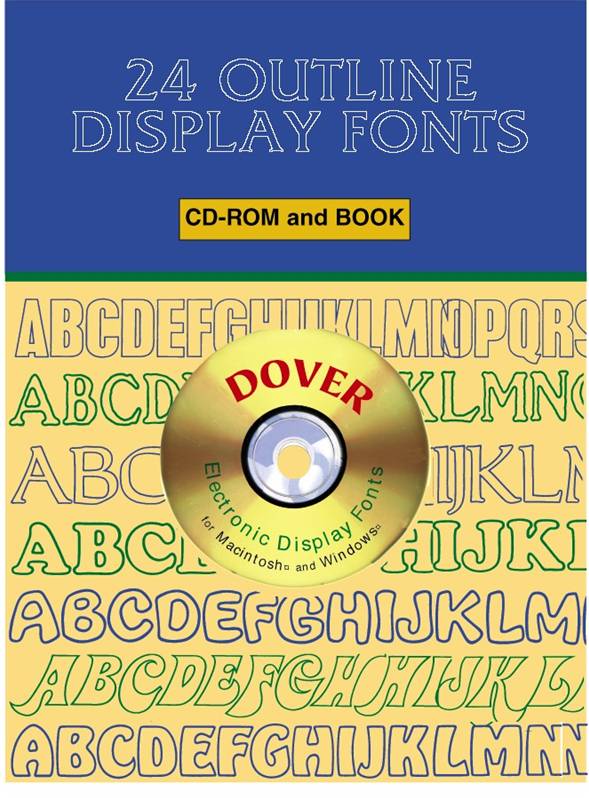 24 Outline Display Fonts CD-ROM and Book - Dover Books