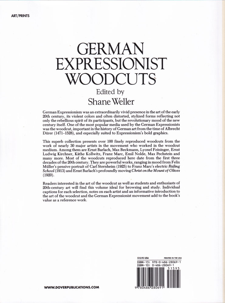 German Expressionist Woodcuts - Dover Books