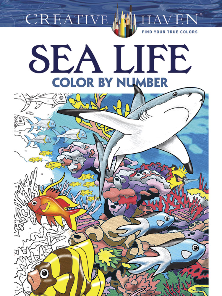 Creative Haven Sea Life Color by Number Coloring Book - Dover Books