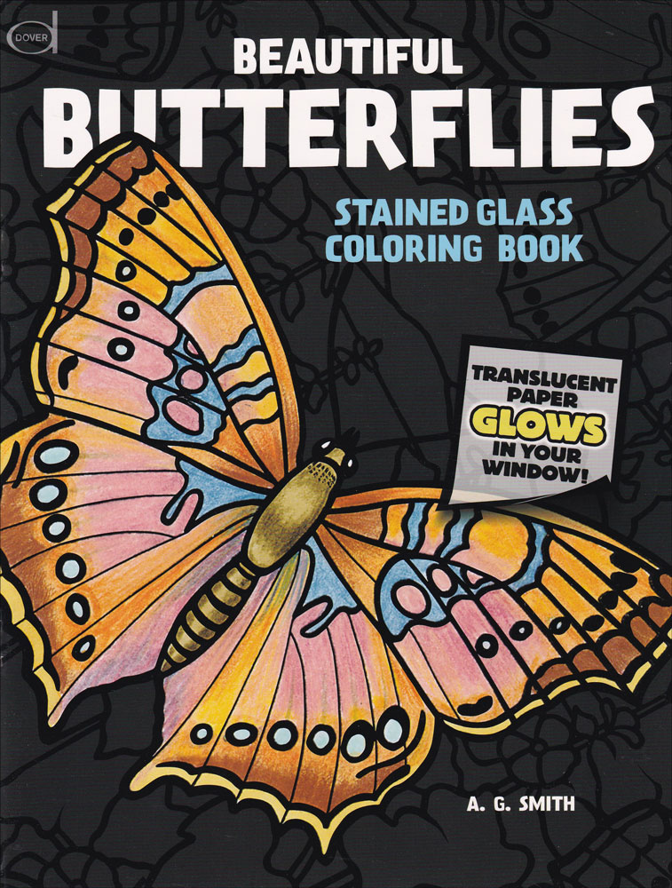 Beautiful Butterflies Stained Glass Coloring Book - Dover Books